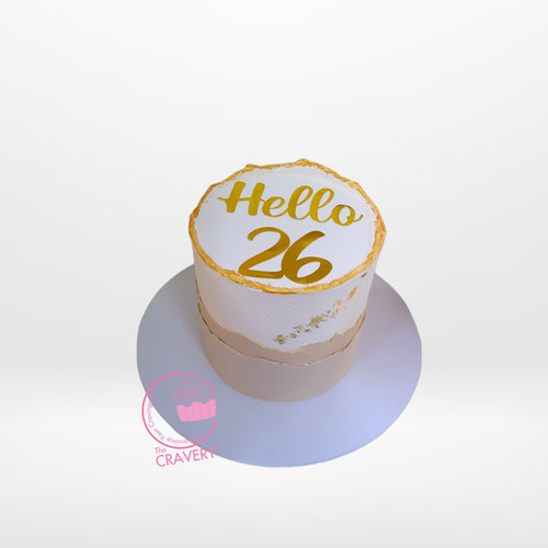 HELLO 26 CAKE | THE CRAVERY CAKES