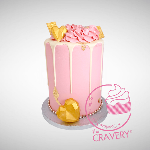 GOLD GEO CAKE | THE CRVAERY CAKES
