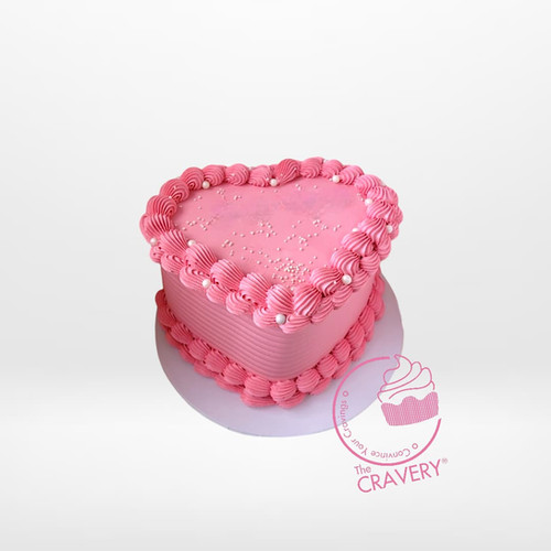 HEART PINK CAKE | THE CRAVERY CAKES