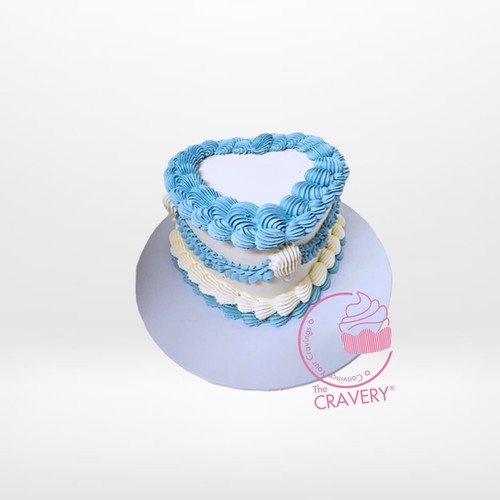BLUE HEART CAKE | THE CRAVERY CAKES
