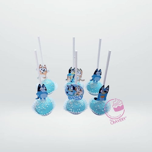 BLUE BLUEY CAKEPOPS | THE CRAVERY CAKES