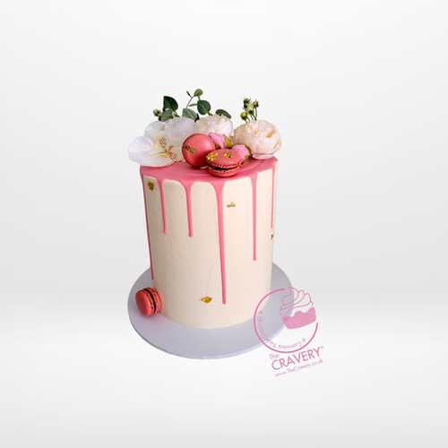 SIMPLE PINK DRIP CAKE | THE CRVAERY CAKES