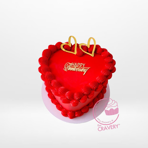ANNIVERSARY HEART CAKE | THE CRAVERY CAKES