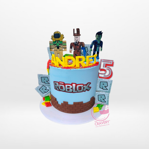ROBLOX BLUE BIRTHDAY CAKE | THE CRAVERY CAKES