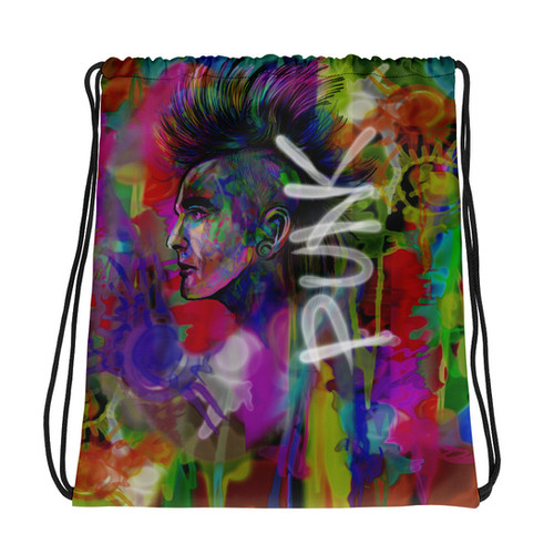 Punk / Drawstring Bag | cobaltblue