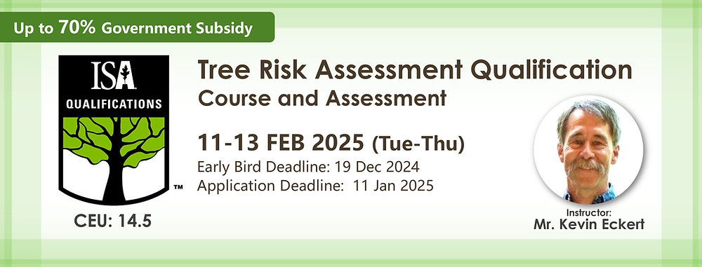 Tree Risk Assessment Qualification Course and Assessment, 11-13 Feb 2025