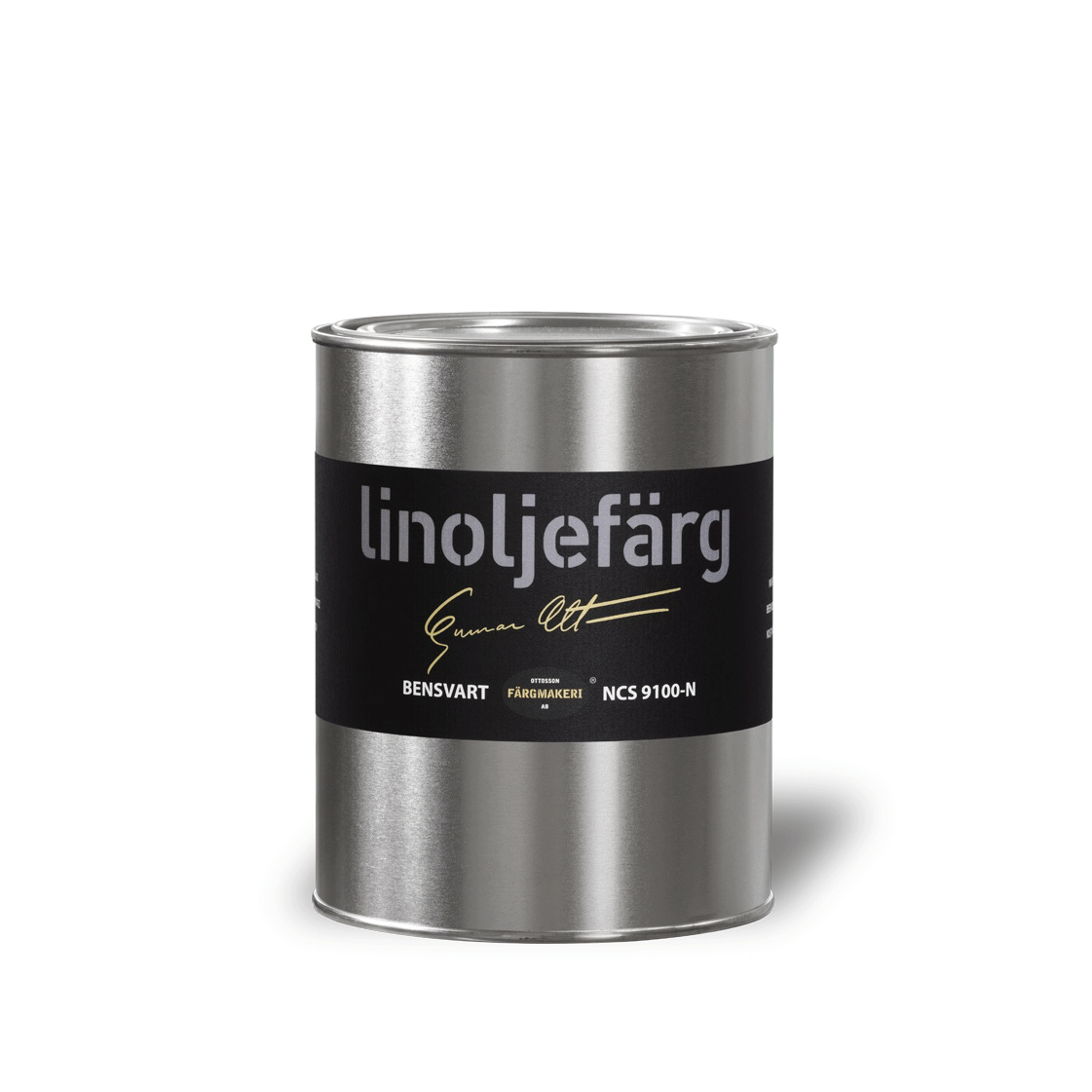 Bone Black - Ottosson Linseed Oil Paint: 1 Liter | Solvent Free Paint