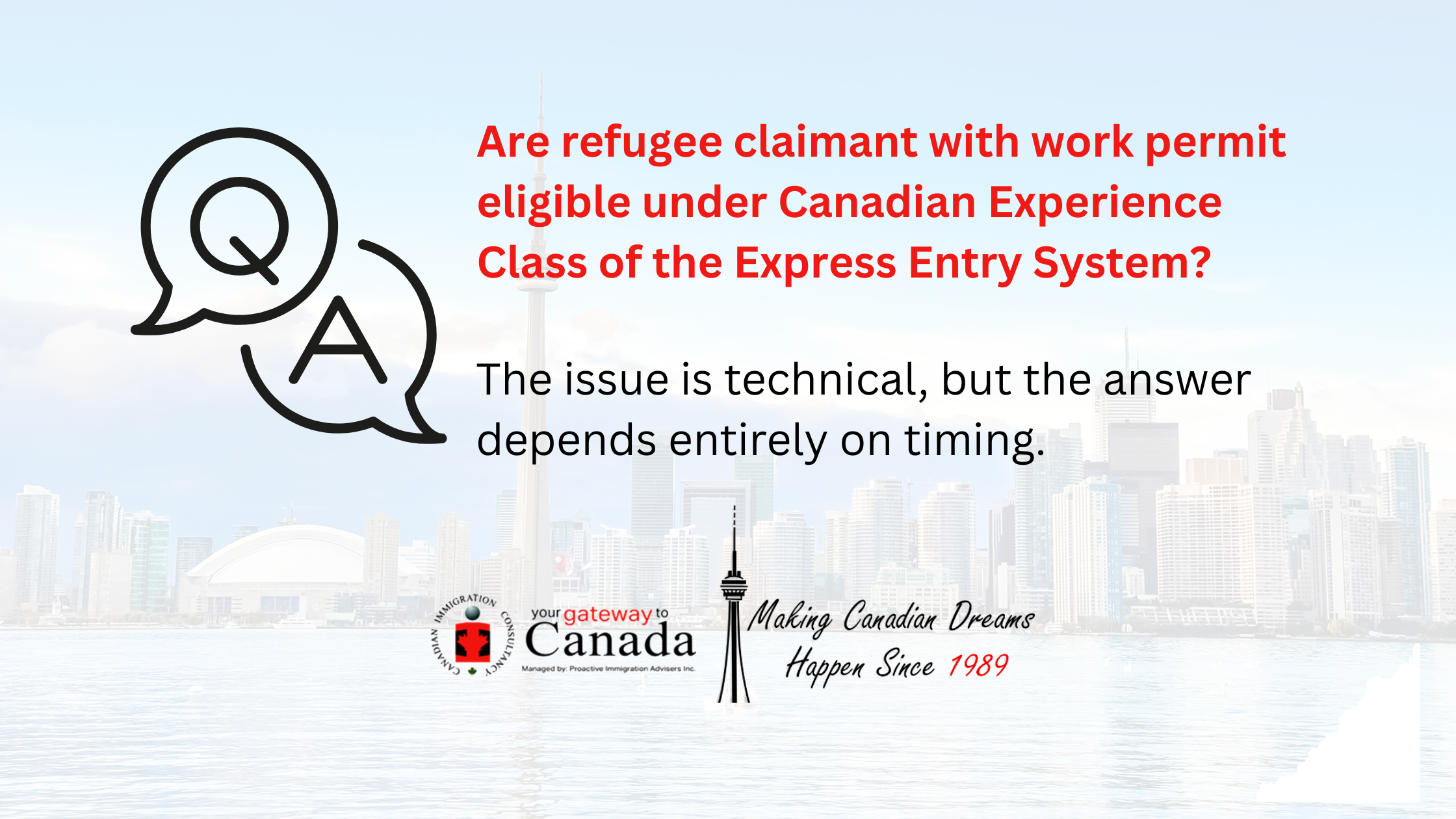 Canadian Work Experience While on a Refugee Claimant Work Permit: What ...