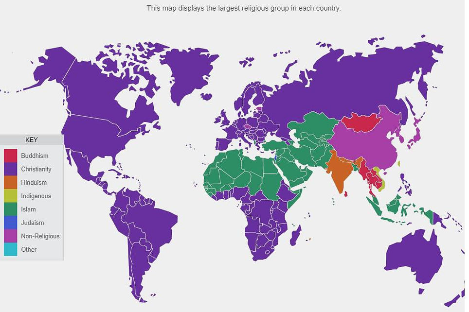 Unreached people Groups Map | One Way Ministries