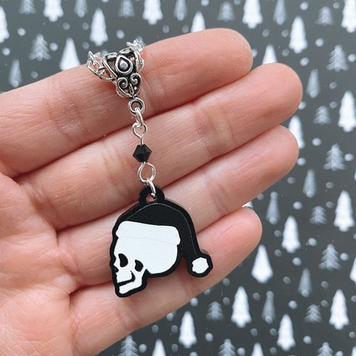 Gothic Santa Skull Necklace | SimplyGothic