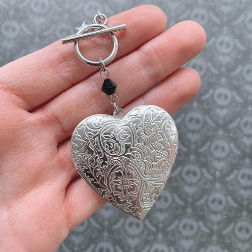 Gothic Heart Locket Statement Necklace | SimplyGothic