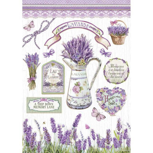 A4 Rice Paper Packed Provence Elements Stamperia