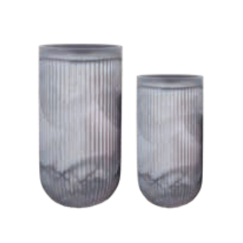 Japi Flute Tall Round Burnt Cement, (Assorted Sizes) | Alternative ...