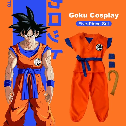 Dragon Ball Z Goku Cosplay Costume Five-Piece Set | animeworld.co.nz