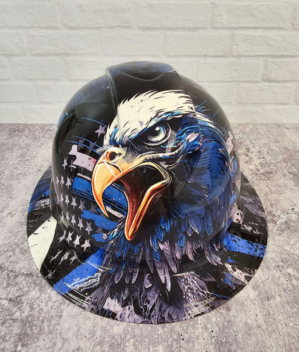 Blue Line Eagle Full Brim Hardhat | Southern Missouri Hydrographics