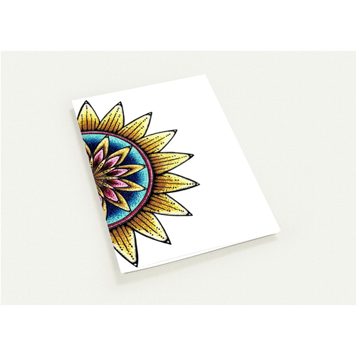 Half-Mandala 02 Pack of 10 Greeting Cards (standard envelopes ...