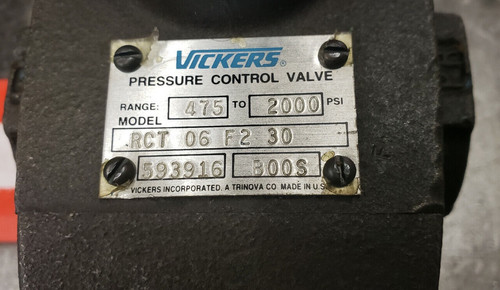 Vickers RCT-06-F2-30 Pressure Control Valve Vickers