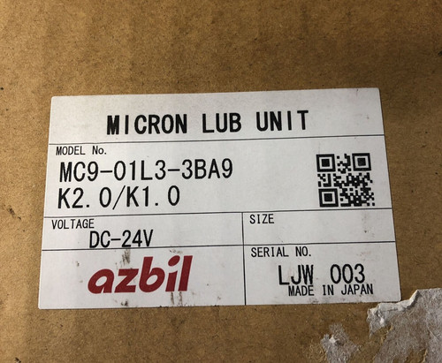 Azbil MC9-01L3-3BA9 Micron Lub Unit 24VDC Azbil