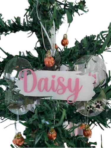 Personalised acrylic bone ornament | Passion With Paws