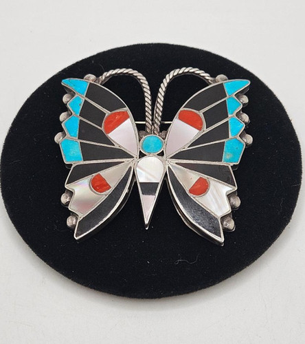 Enchanted Butterfly VINTAGE Zuni Brooch | The Spirited Cowgirl