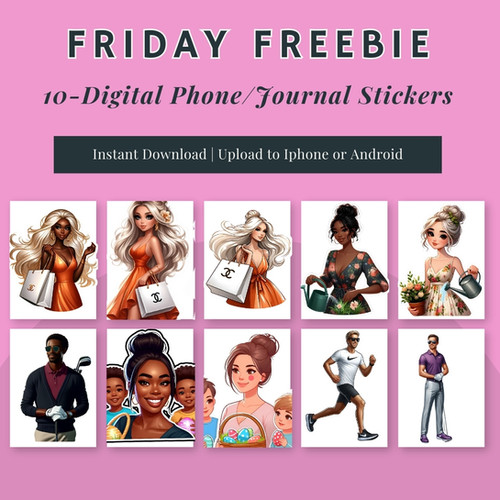 Assorted Digital Phone and Journal Stickers - Instant Download | Clara ...