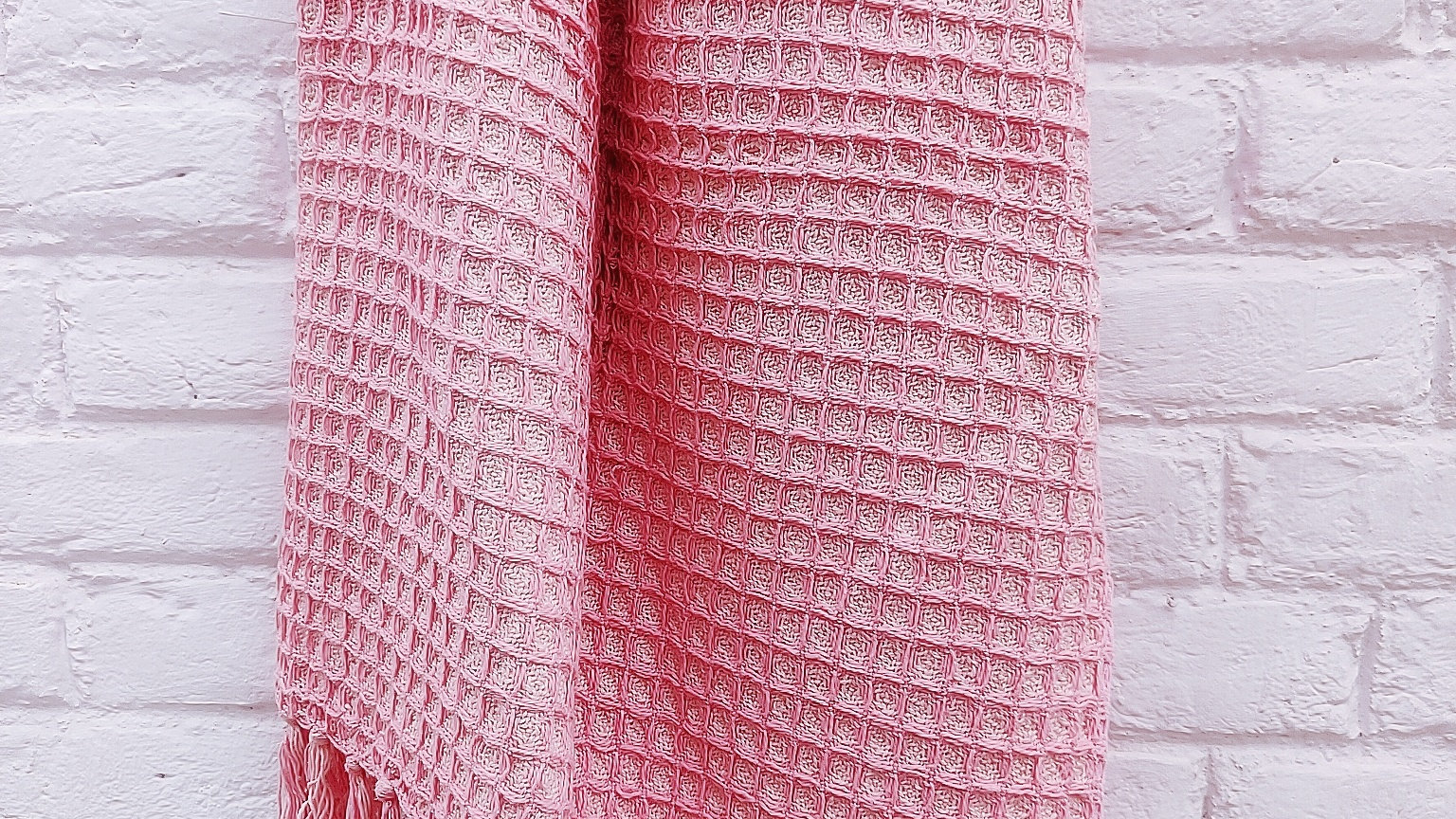 Pink Flamingo Waffle Throw | Throw Pillow