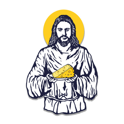 Cheesus Christ Sticker | Foxnhare2