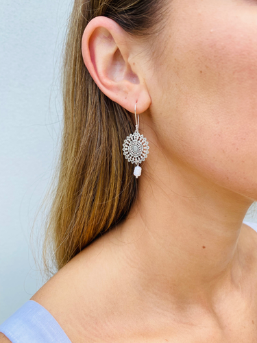 Lace Filigree Pearl Earrings | Twigg Jewellery