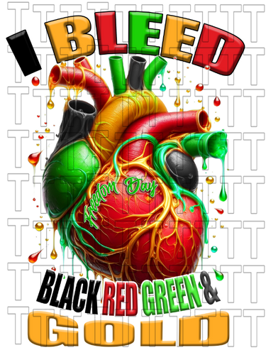 I Bleed Black Red Green & Yellow | Truprints
