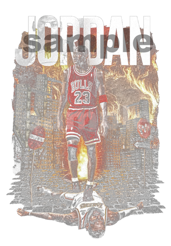 Jordan Takeover Halftone Oversized Transfer | Truprints
