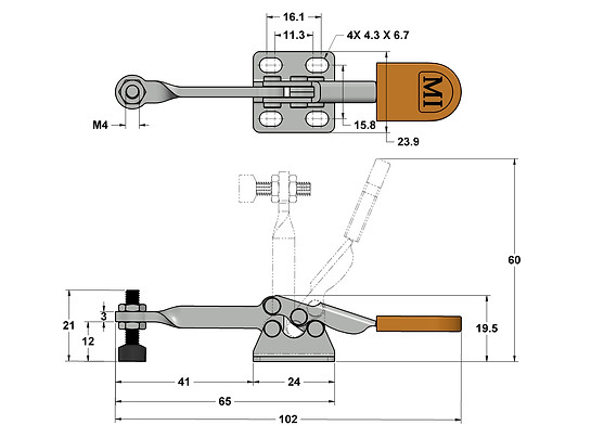 Horizontal Miniature Toggle Clamps | Mechengg Industries | Bangalore