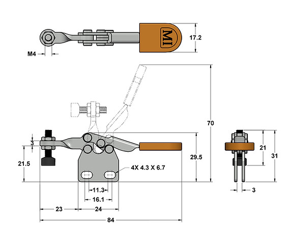 Horizontal Miniature Toggle Clamps | Mechengg Industries | Bangalore