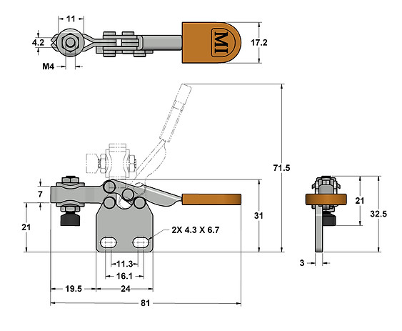 Horizontal Miniature Toggle Clamps | Mechengg Industries | Bangalore
