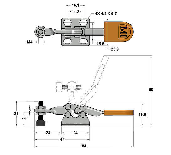 Horizontal Miniature Toggle Clamps | Mechengg Industries | Bangalore