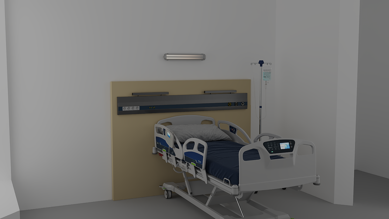Realistic Patient Room 3D Model | ArchiVinci | 44126