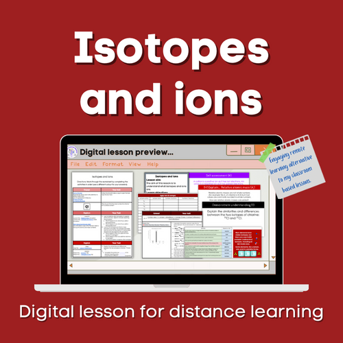 Isotopes and ions Distance learning | Cmgs Science Lessons