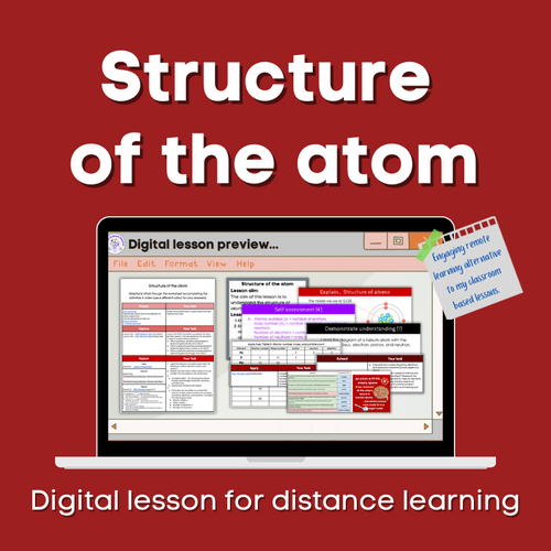 Structure of the atom Distance learning | Cmgs Science Lessons