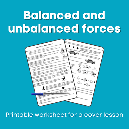 Balanced and unbalanced forces Cover lesson | Cmgs Science Lessons