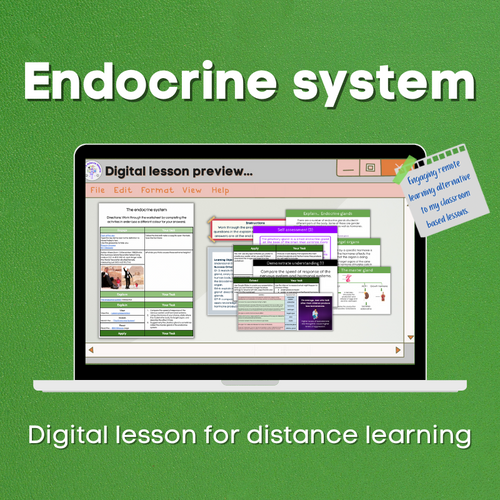 The endocrine system Distance learning | Cmgs Science Lessons