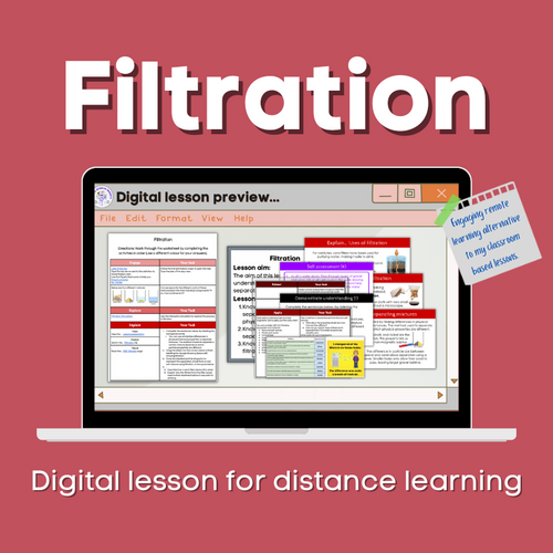 Filtration Distance learning | Cmgs Science Lessons