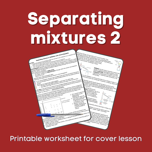 Separating mixtures 2 Distillation and chromatography Cover lesson ...