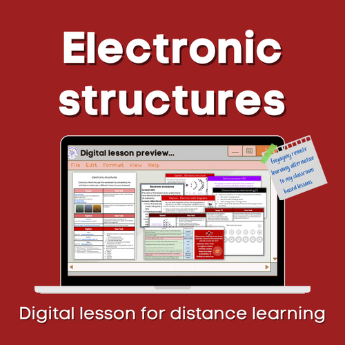Electronic structures Distance learning | Cmgs Science Lessons