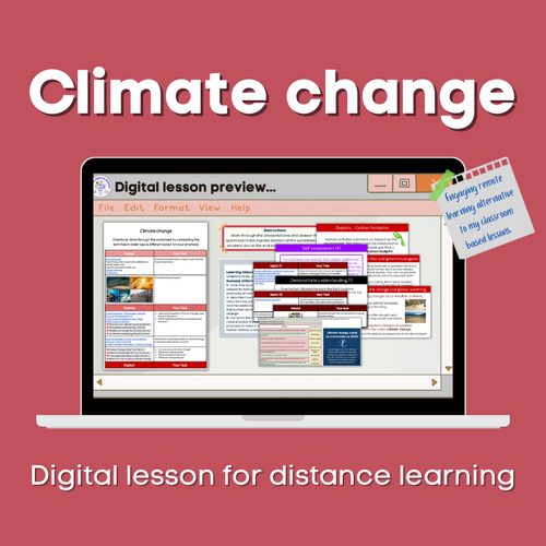 Climate change Distance learning KS3 | Cmgs Science Lessons