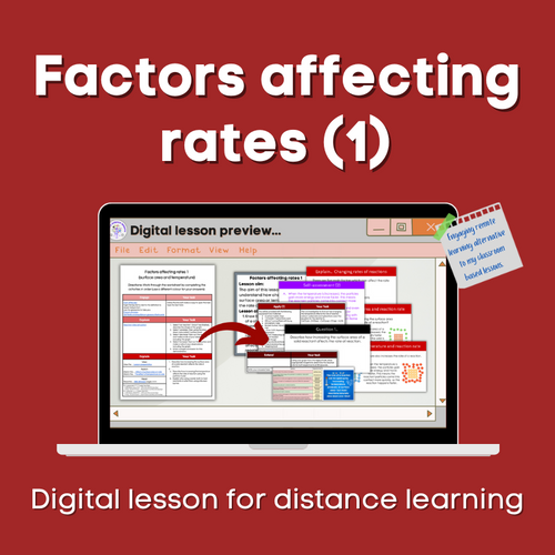 Factors affecting rates 1: Surface area and temperature Distance ...