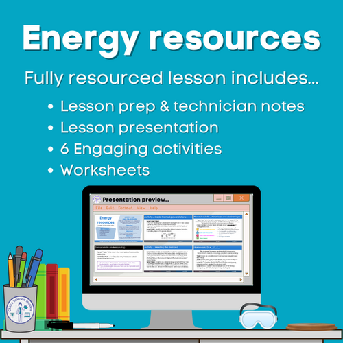 Energy resources | Cmgs Science Lessons