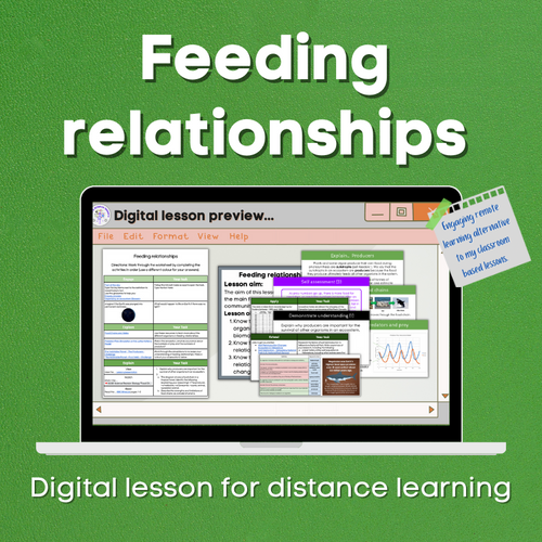 Feeding relationships Distance learning | Cmgs Science Lessons