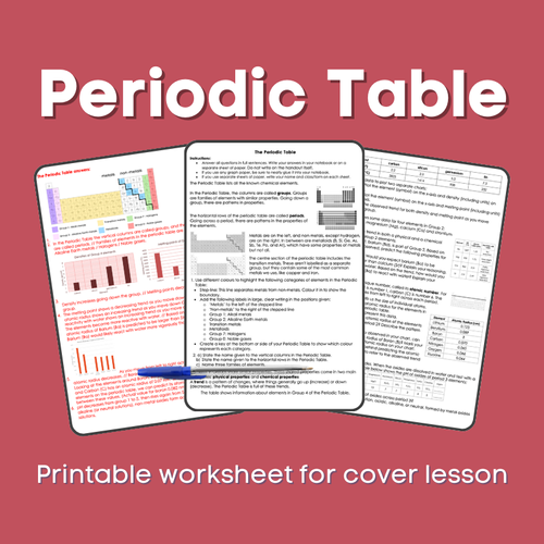 The Periodic Table Cover lesson | Cmgs Science Lessons