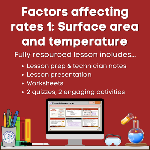 Factors affecting rates 1: Surface area and temperature | Cmgs Science ...