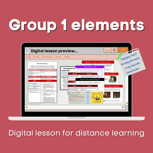 Group 1 elements Distance learning | Cmgs Science Lessons