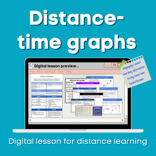 Distance-time graphs Distance learning | Cmgs Science Lessons